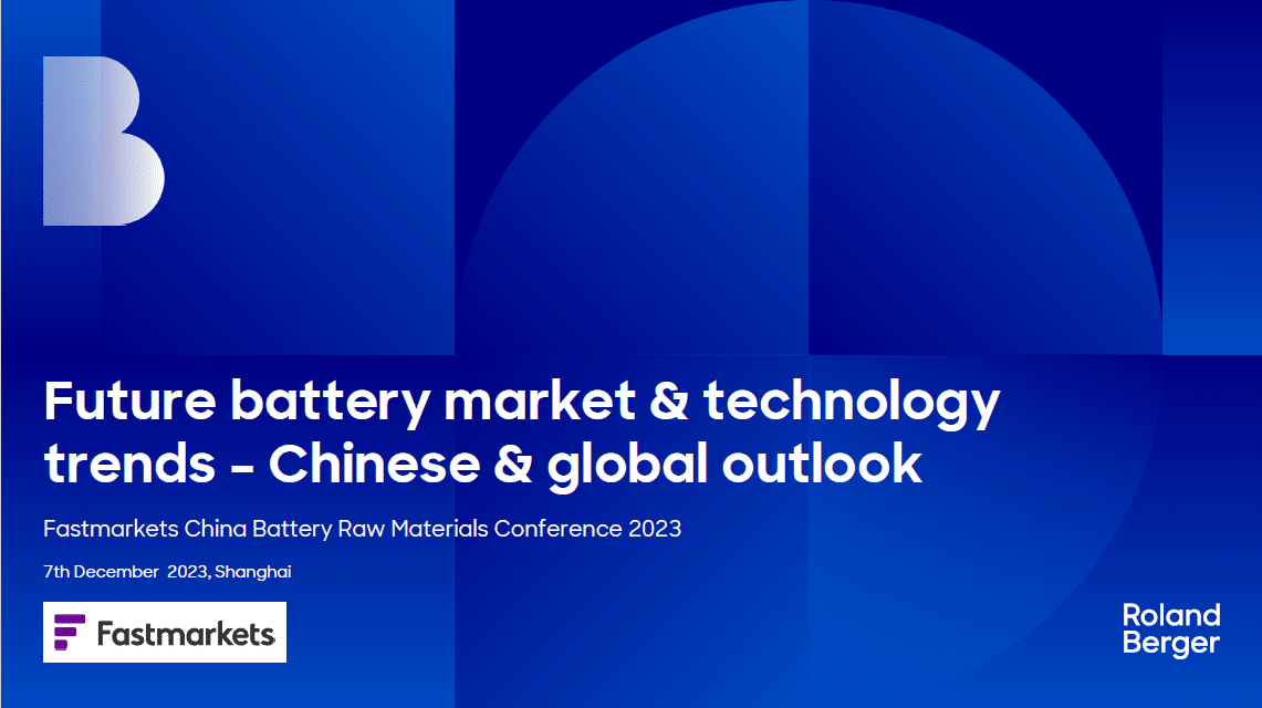 Future battery market and technology trends: Chinese and global outlook ...